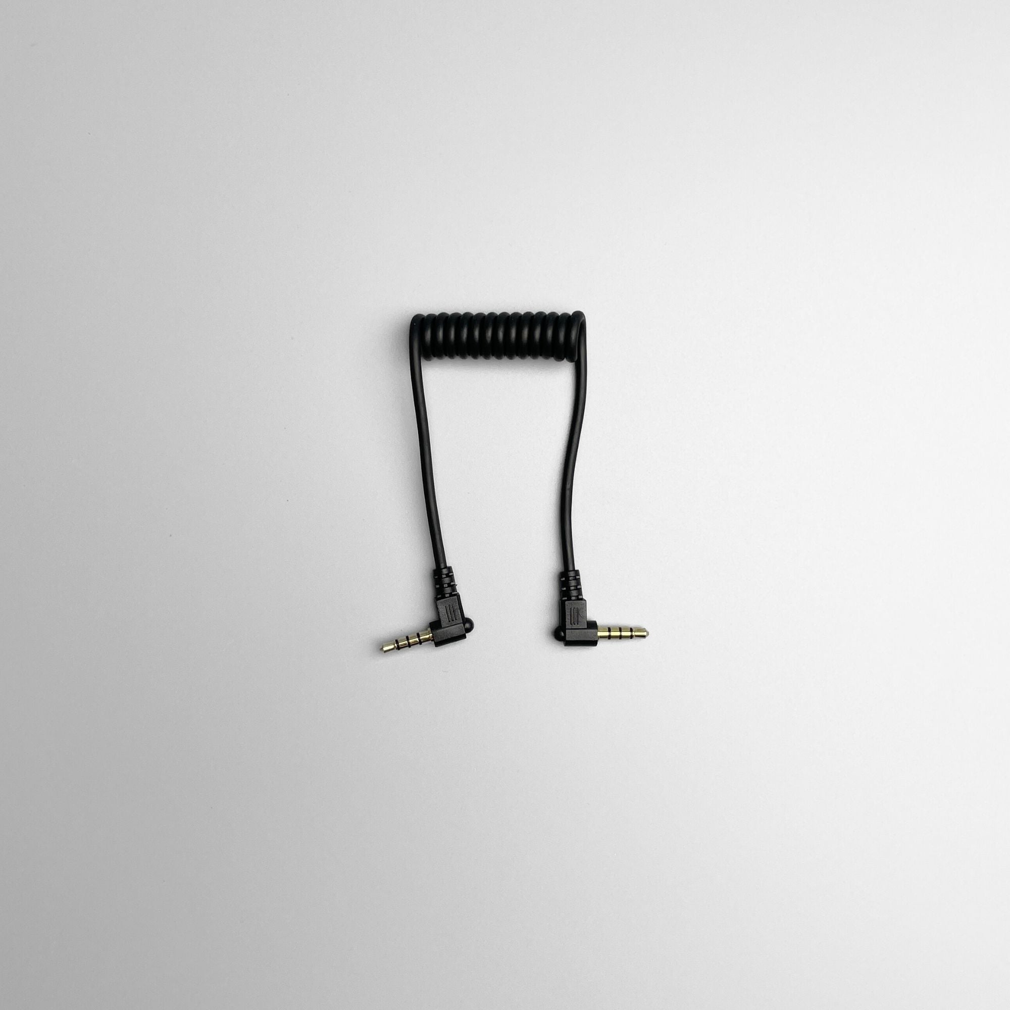 Angled (L Shape) TRRS 3.5mm 4 Pole Coiled Cable XS – beekeeb