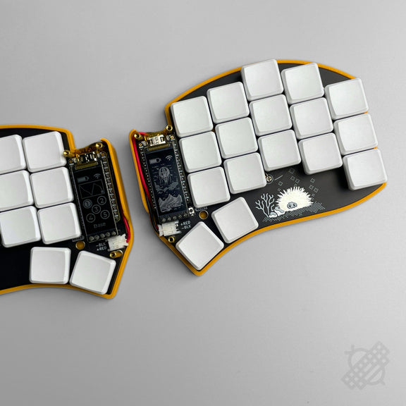 Pre-soldered Urchin 34 Keys Low Profile Wireless Split Keyboard – beekeeb