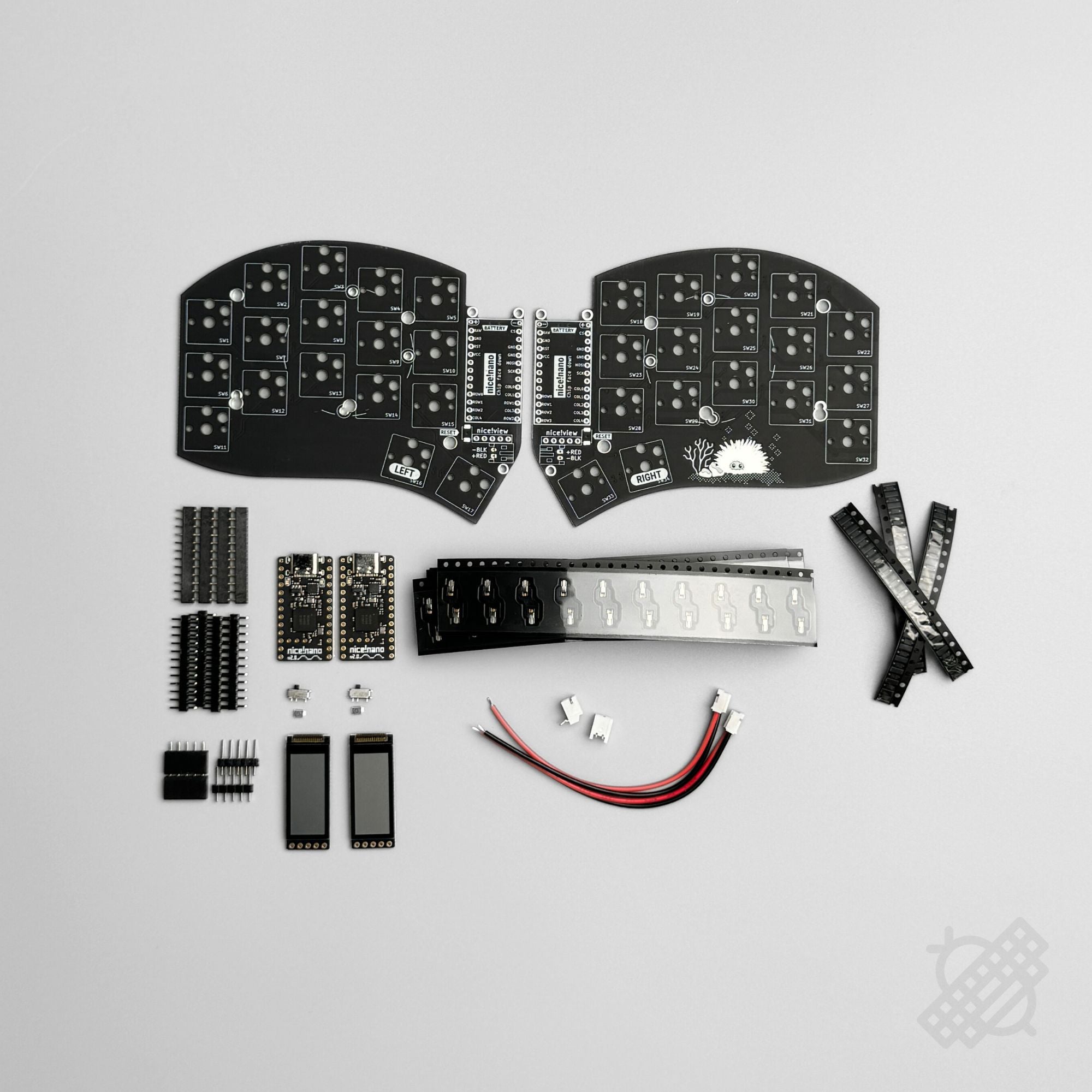Urchin 34 Keys Low Profile Wireless Split Keyboard DIY Kit – beekeeb