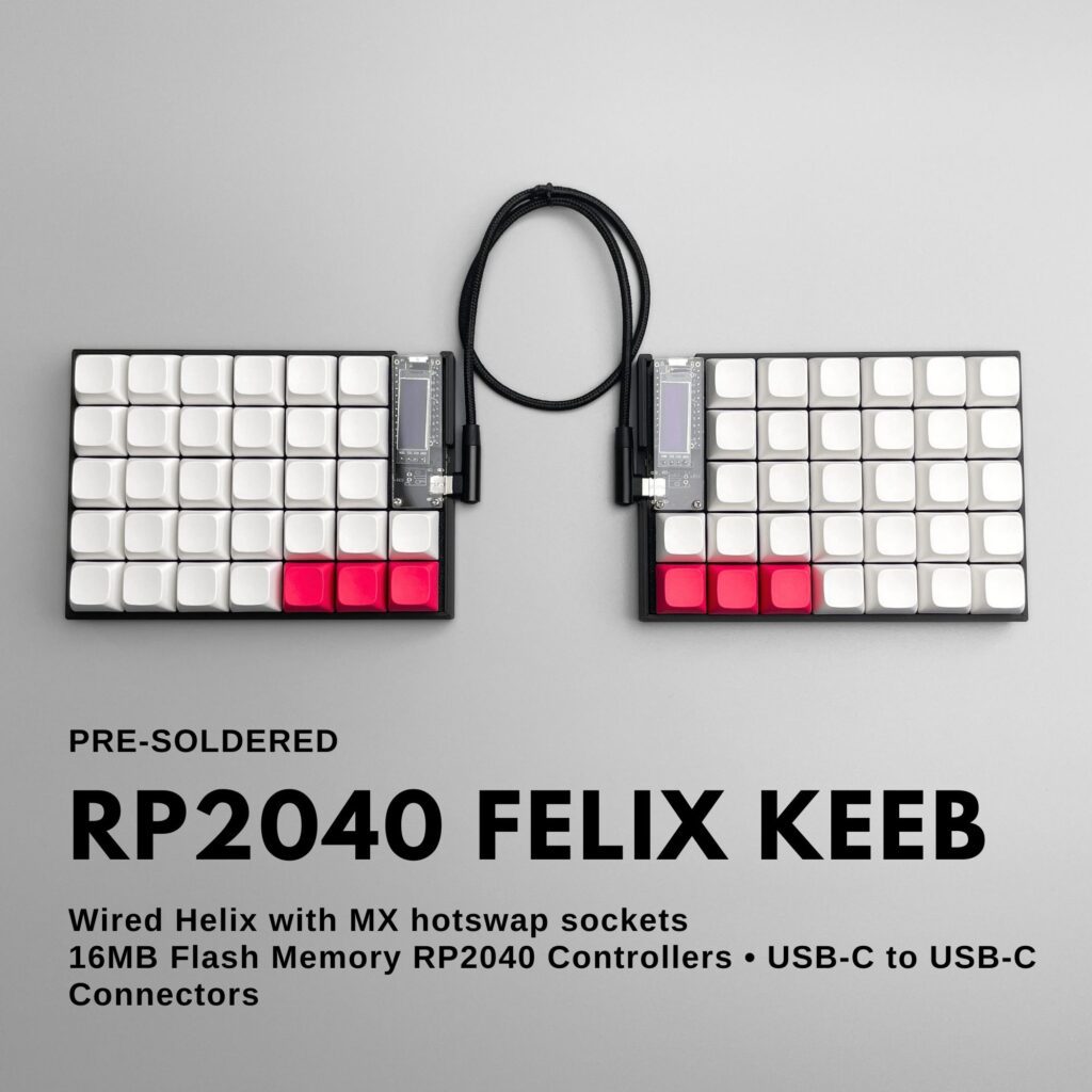 Buy Pre-soldered Wired FelixKeeb (RP2040 Helix Hotswap) Ortholinear ... Buy Pre-soldered Wired FelixKeeb (RP2040 Helix Hotswap) Ortholinear ...